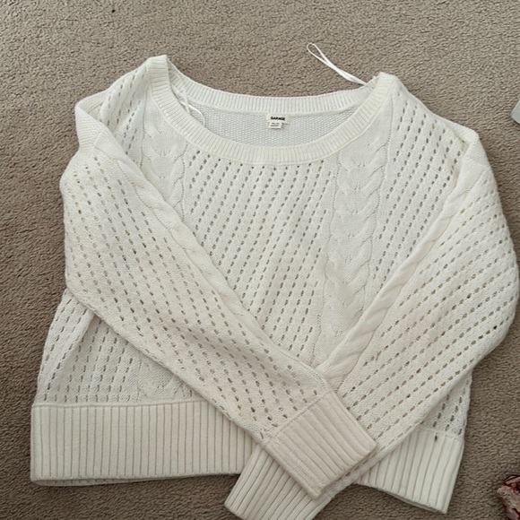 Garage | Sweaters | White Cropped Sweater | Poshmark
